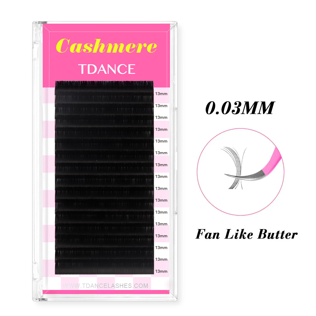 16 Rows 0.03MM Cashmere Premium Mega Volume Eyelash Extensions – TDANCE
